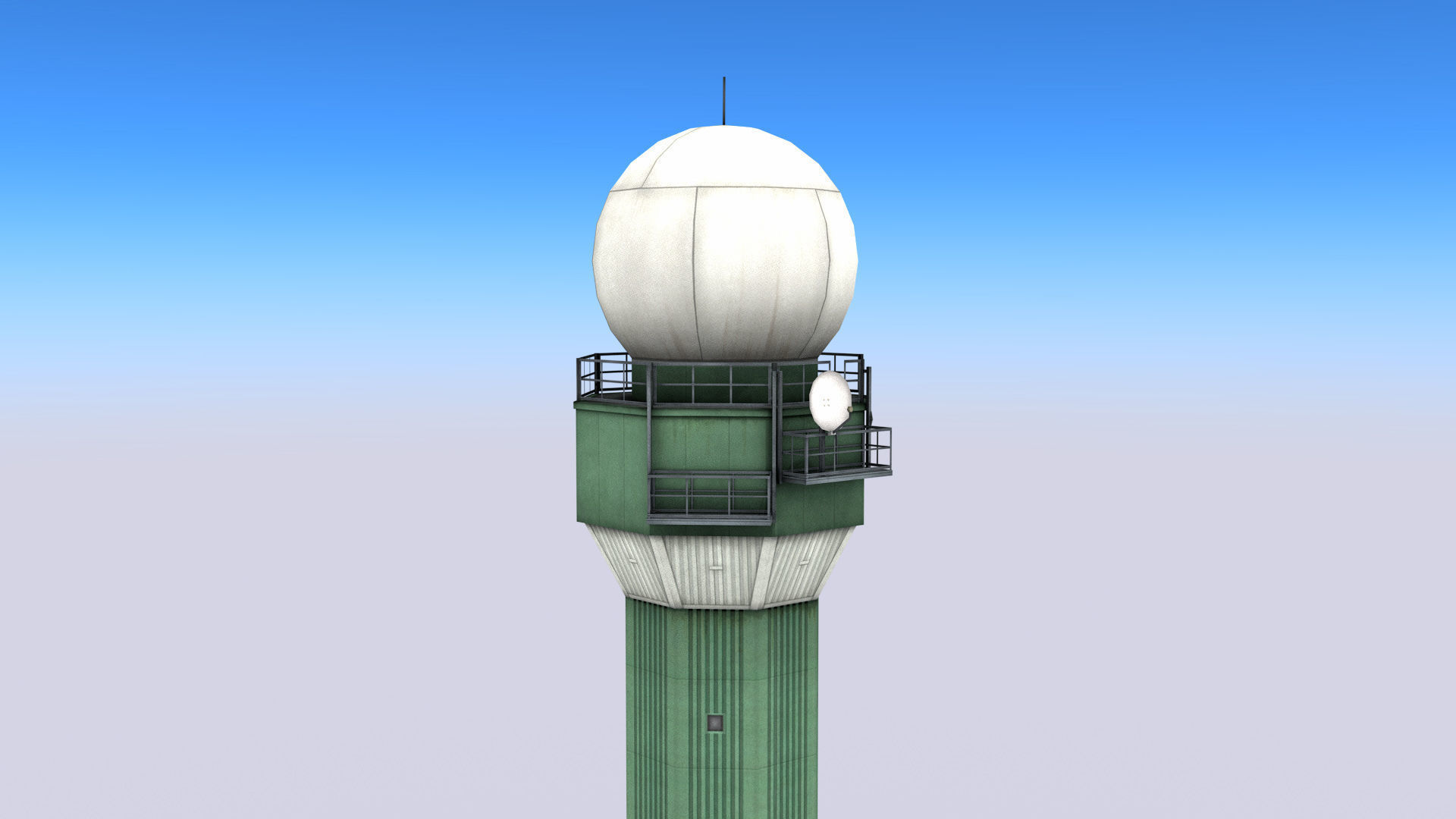 3D model Weather Radar Tower VR / AR / low-poly | CGTrader