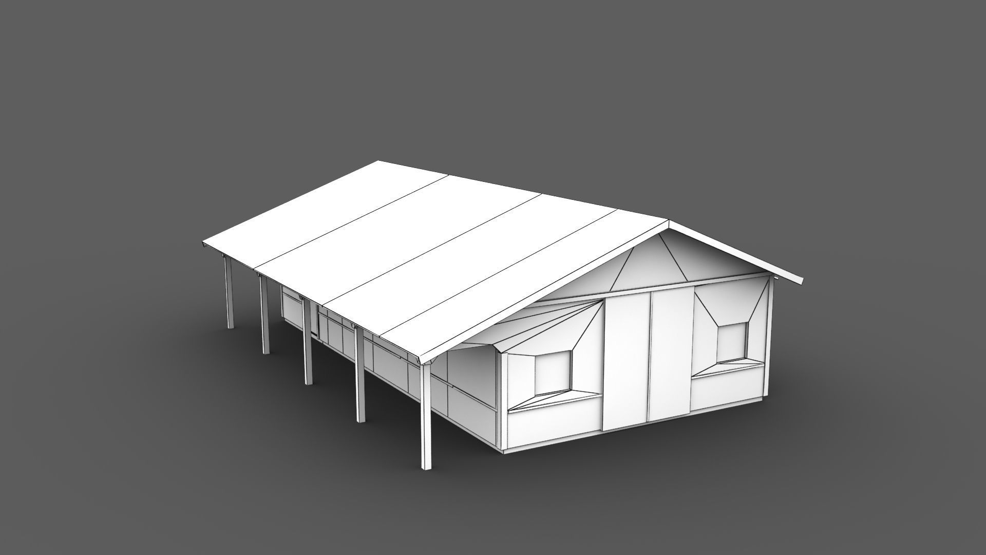 3D model Big Metal Warehouse VR / AR / low-poly | CGTrader