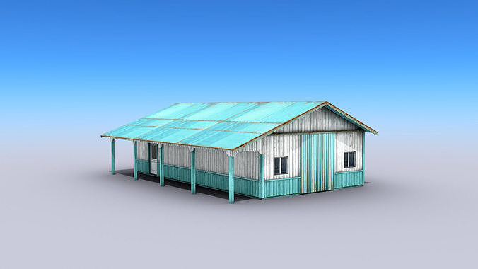 3D model Big Metal Warehouse VR / AR / low-poly | CGTrader