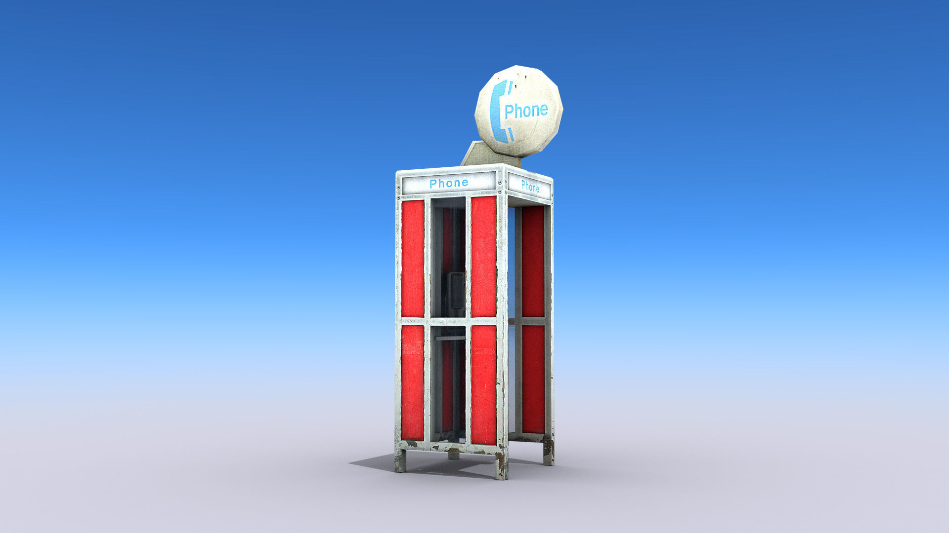 3D model Phone Booth 2 VR / AR / low-poly | CGTrader