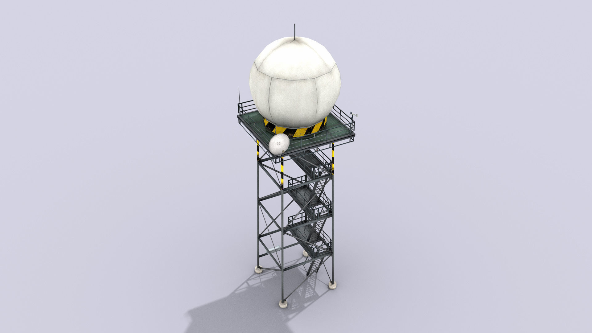 3D model Weather Radar Tower VR / AR / low-poly | CGTrader
