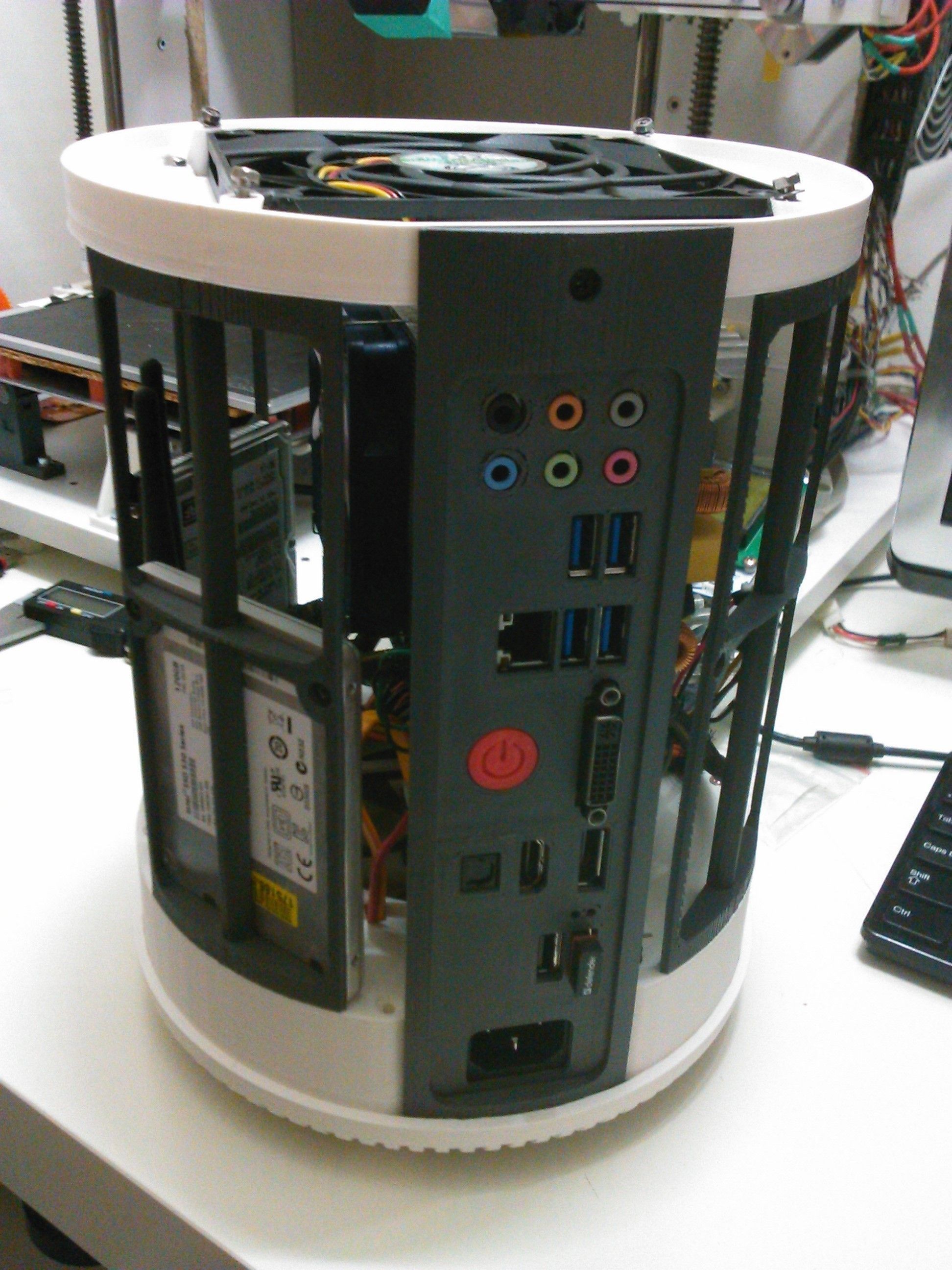 Full Printable ITX Case Mac Pro 2013 style 3D model 3D printable | CGTrader