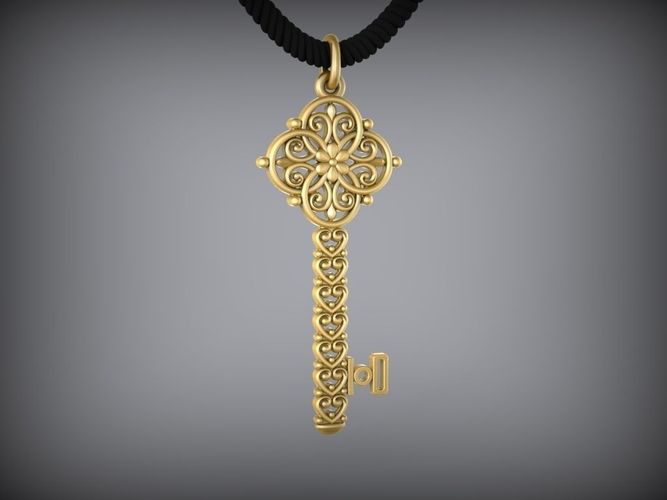 Pendant Key 6 STL 3D Model 3D printable .stl .3dm - CGTrader.com