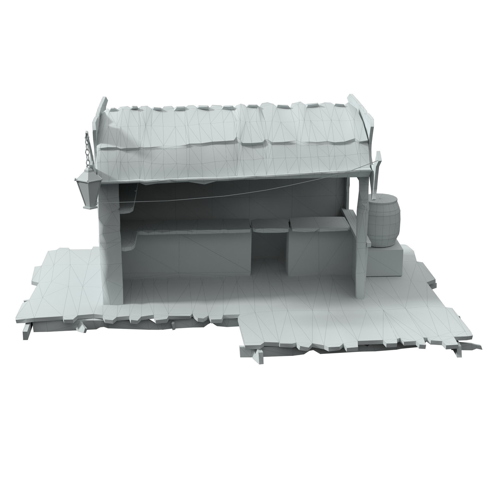 3D model Stall VR / AR / low-poly | CGTrader