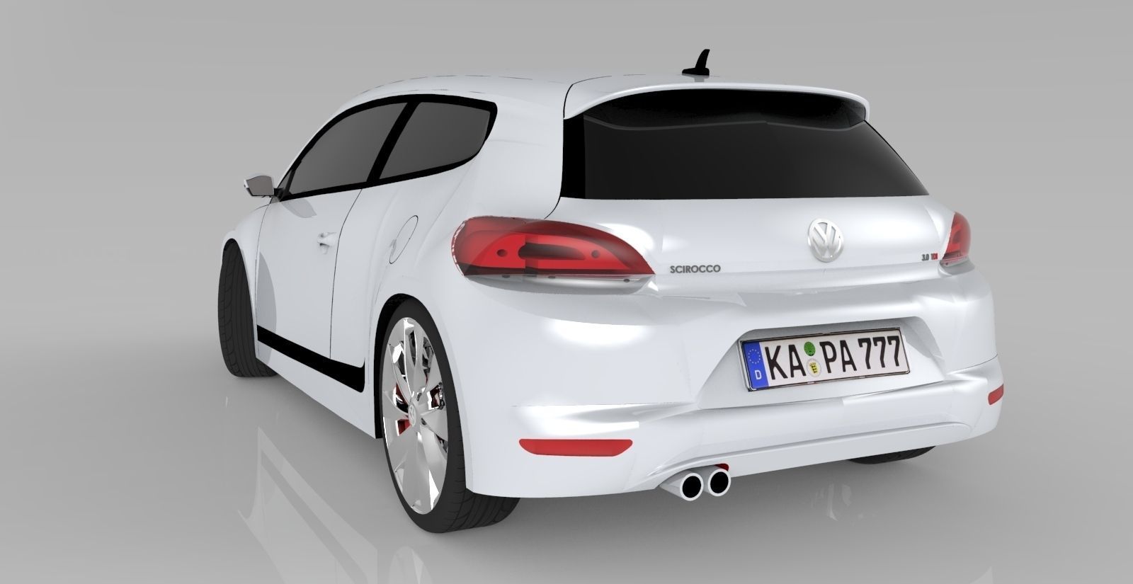 Scirocco Volkswagen free 3D model | CGTrader