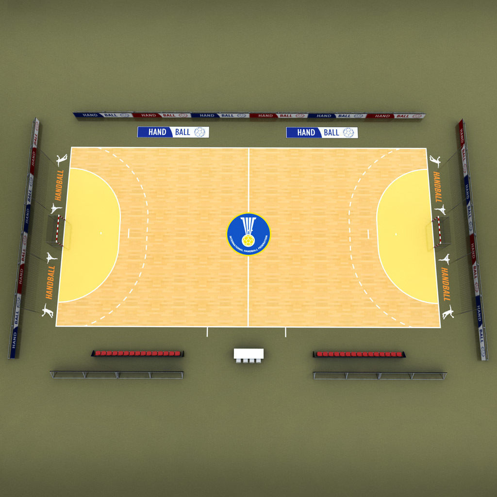 3D model Handball court arena low poly VR / AR / low-poly | CGTrader