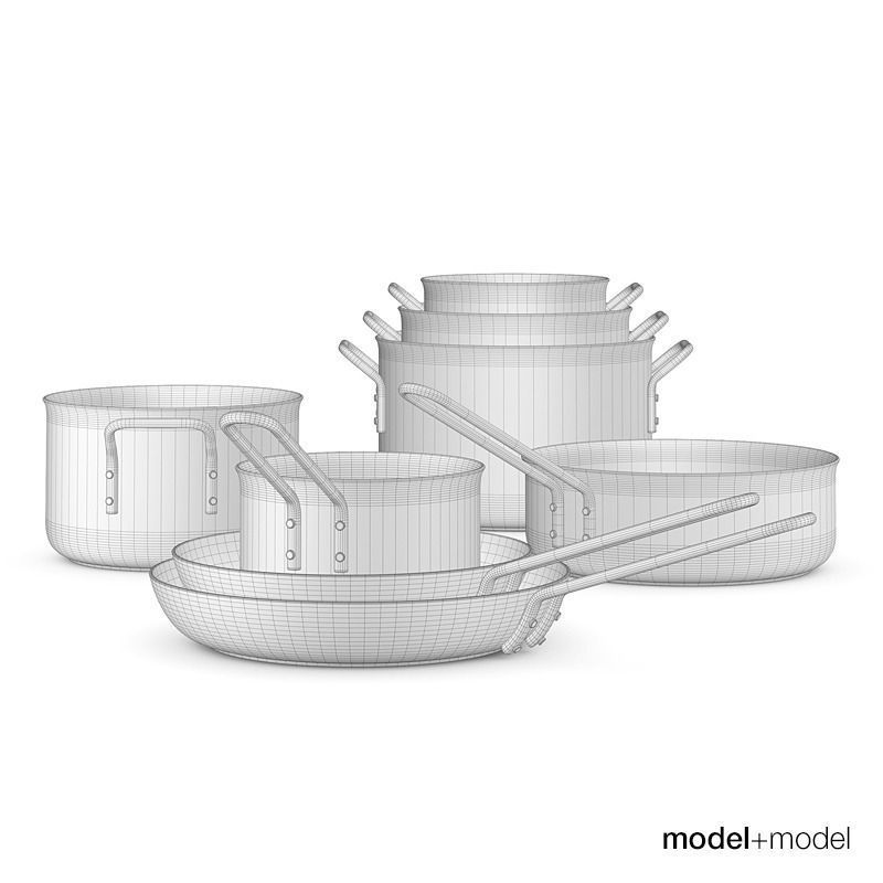 Eva Solo Trio cookware set 3D model | CGTrader