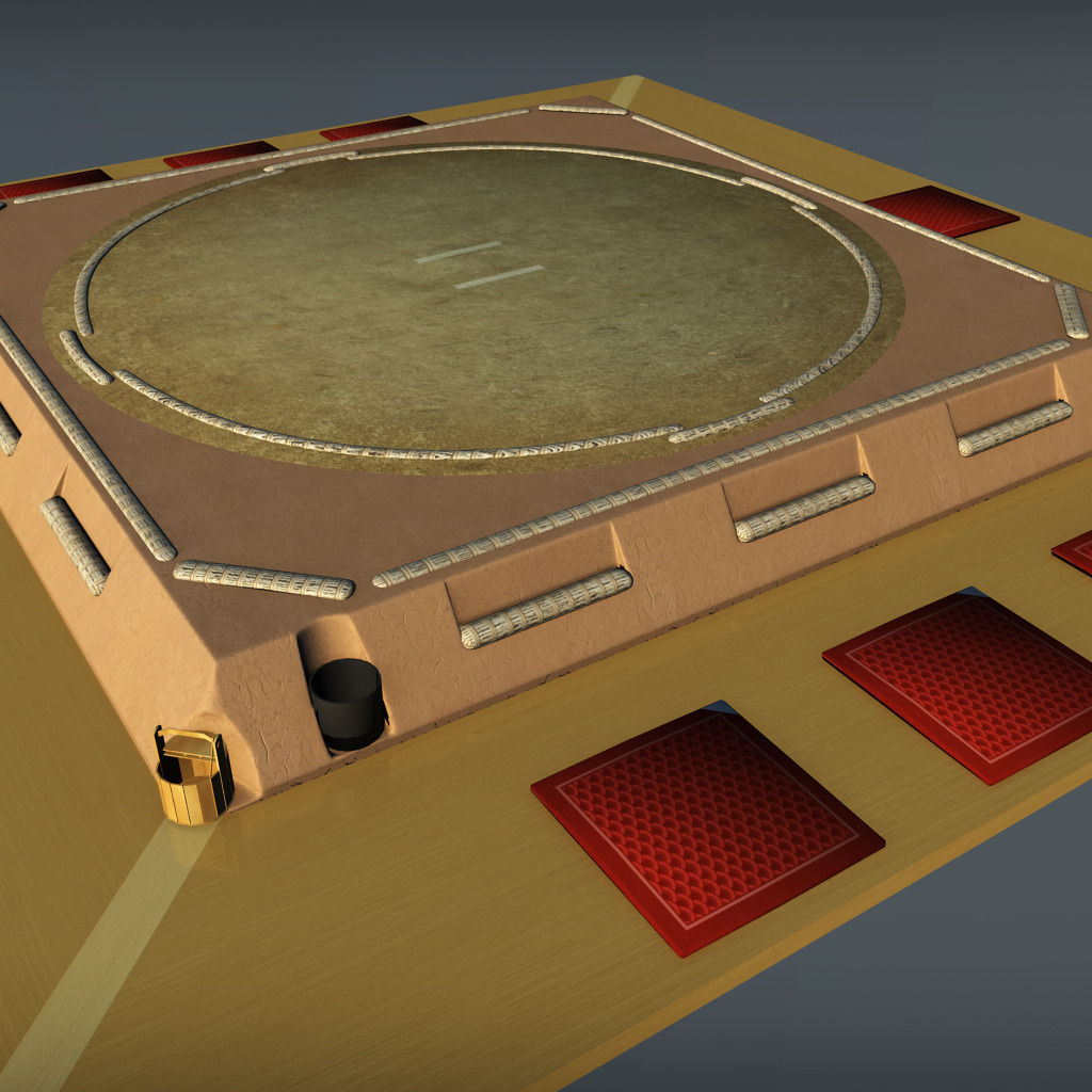 Sumo dojo arena stadium ring 3D model | CGTrader