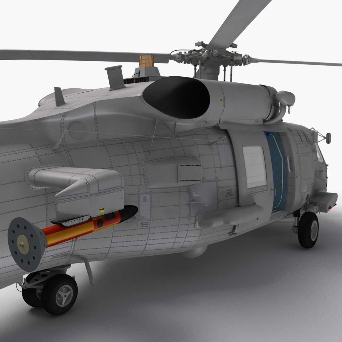 SH-60b Seahawk 3D model rigged | CGTrader