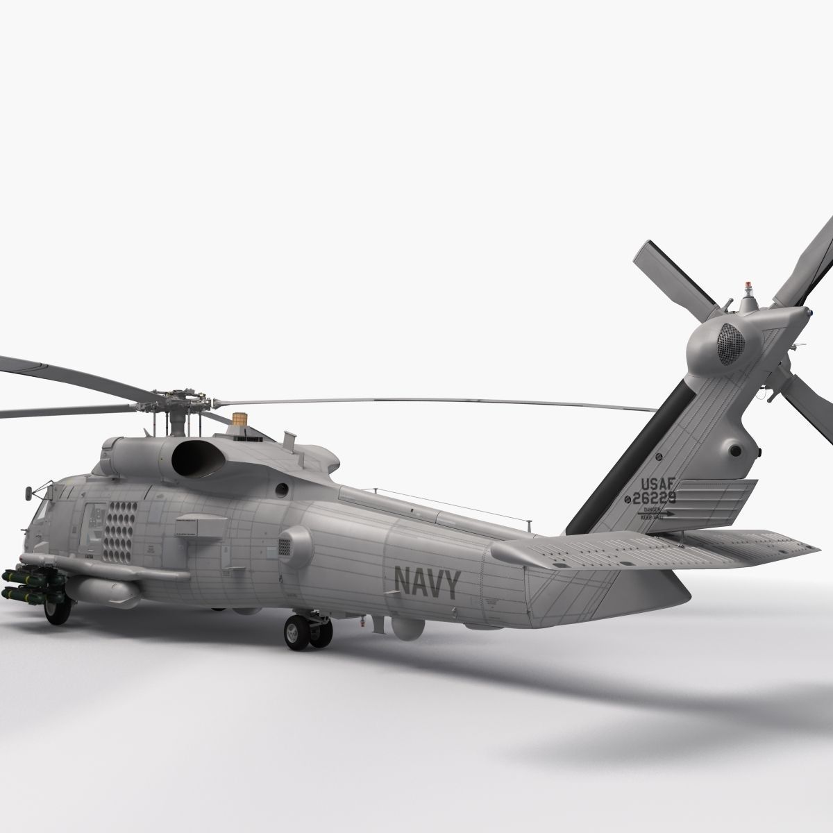 SH-60b Seahawk 3D model rigged | CGTrader