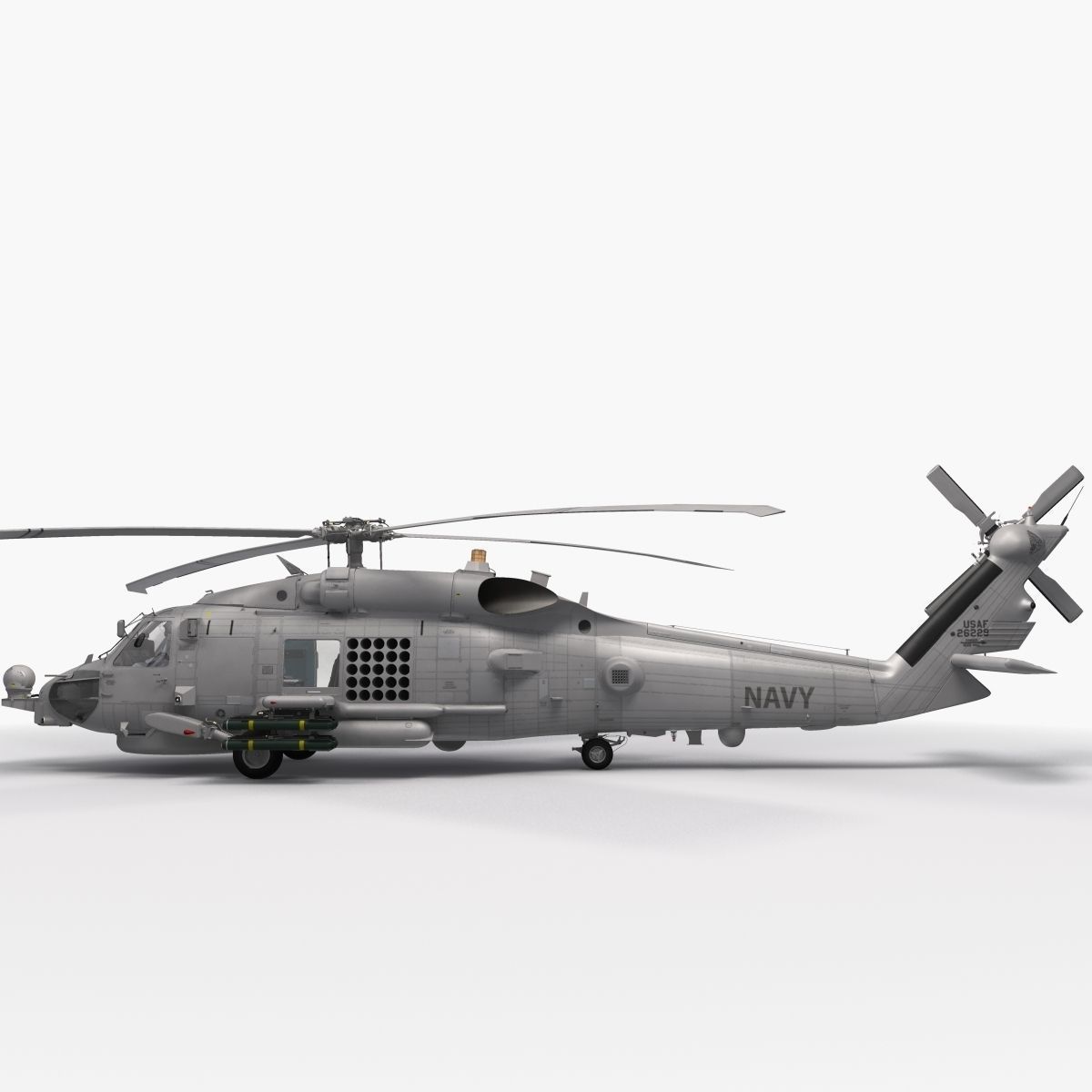 SH-60b Seahawk 3D model rigged | CGTrader