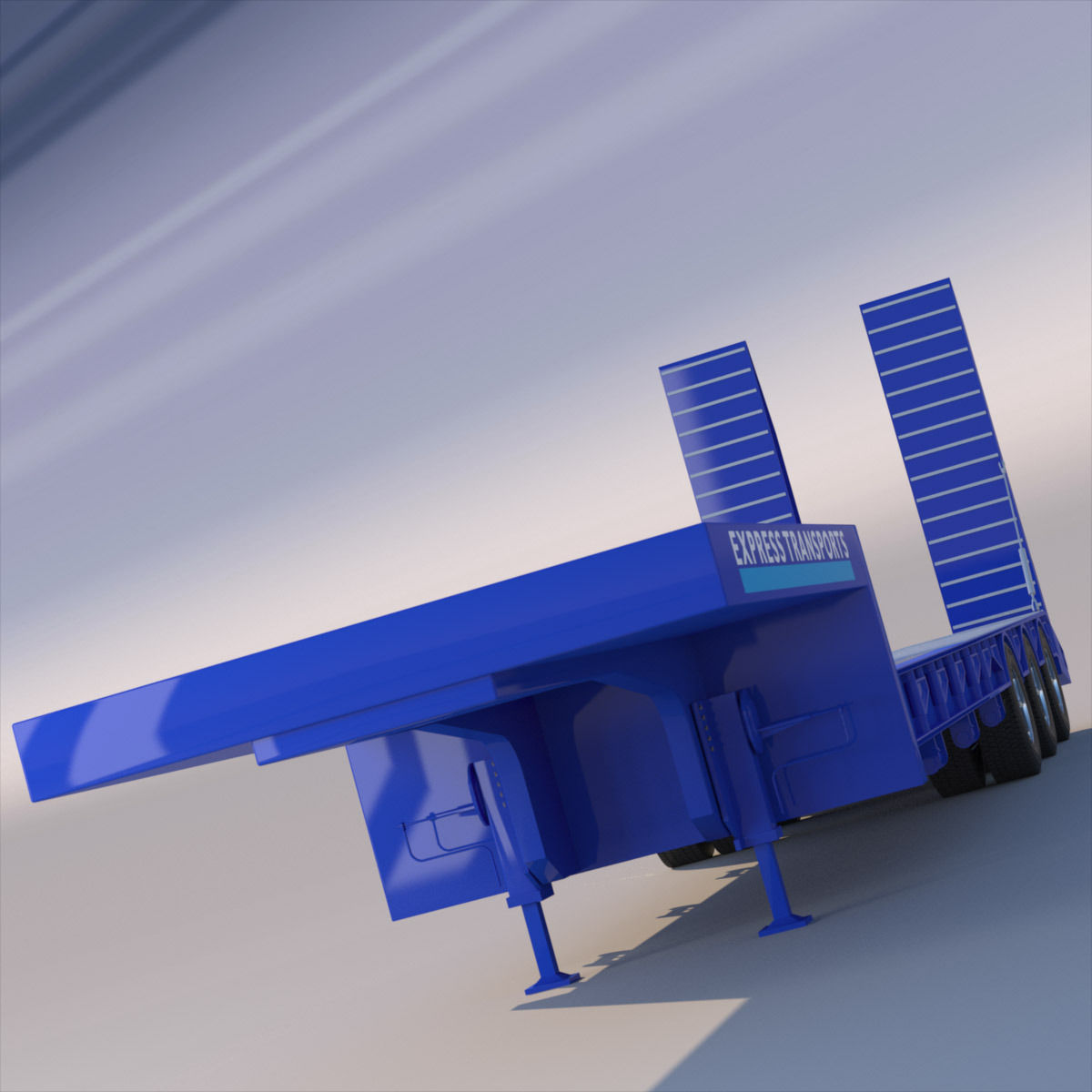 Gooseneck Trailer 3D Model MAX OBJ 3DS FBX LWO LW LWS HRC XSI ...