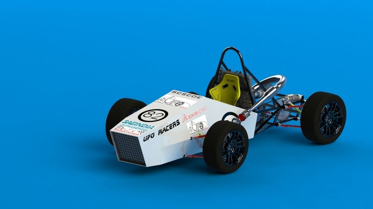 Formula Student India Race Car - Max Optimized 3D model | CGTrader