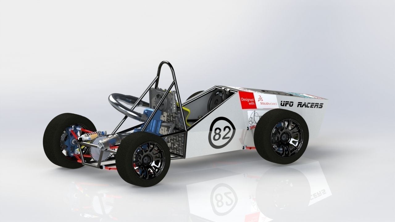 Formula Student India Race Car - Max Optimized 3D model | CGTrader