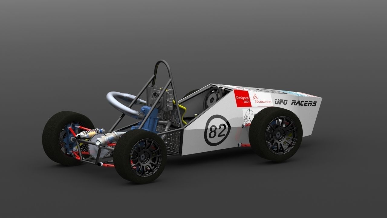 Formula Student India Race Car - Max Optimized 3D model | CGTrader
