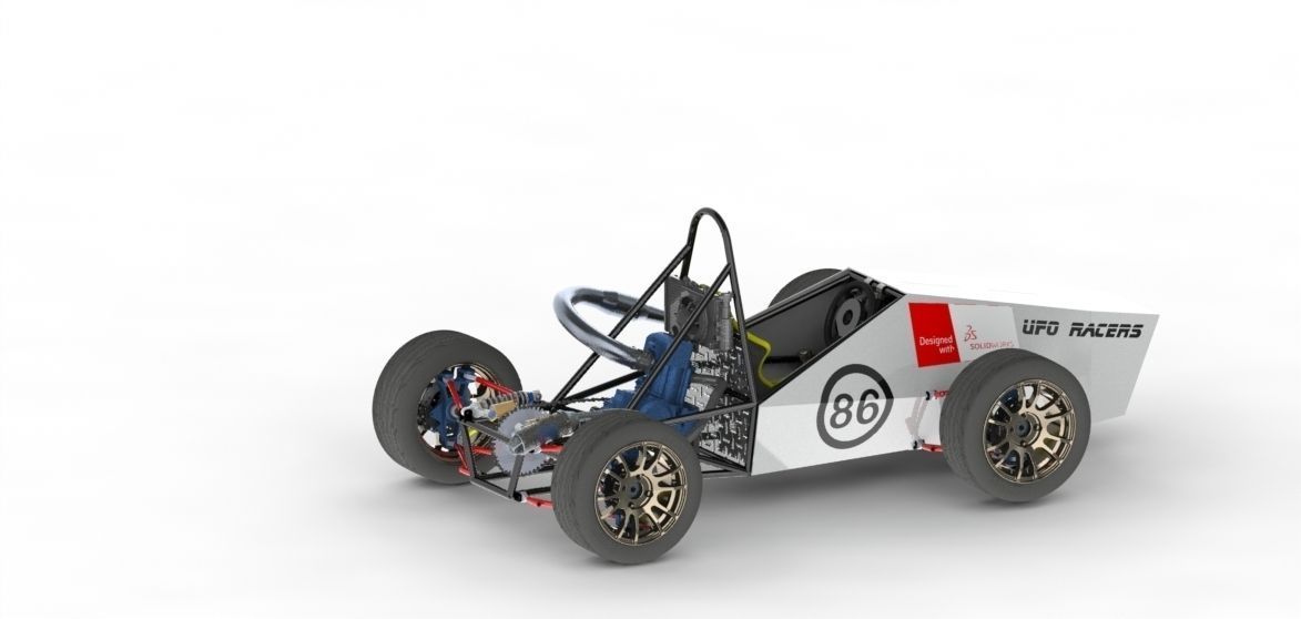 Formula Student India Race Car - Max Optimized 3D model | CGTrader