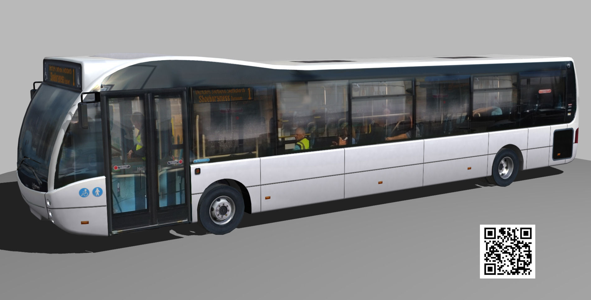 3D model Optare Versa bus long VR / AR / low-poly rigged MAX - CGTrader.com