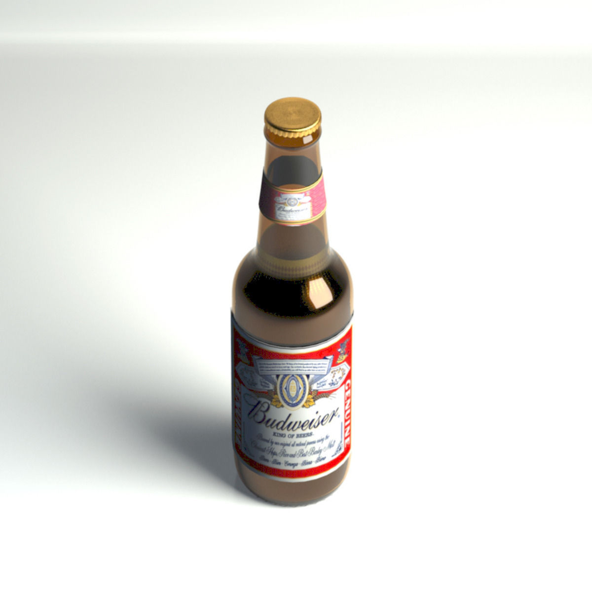 Budweiser beer bottle 3D model | CGTrader