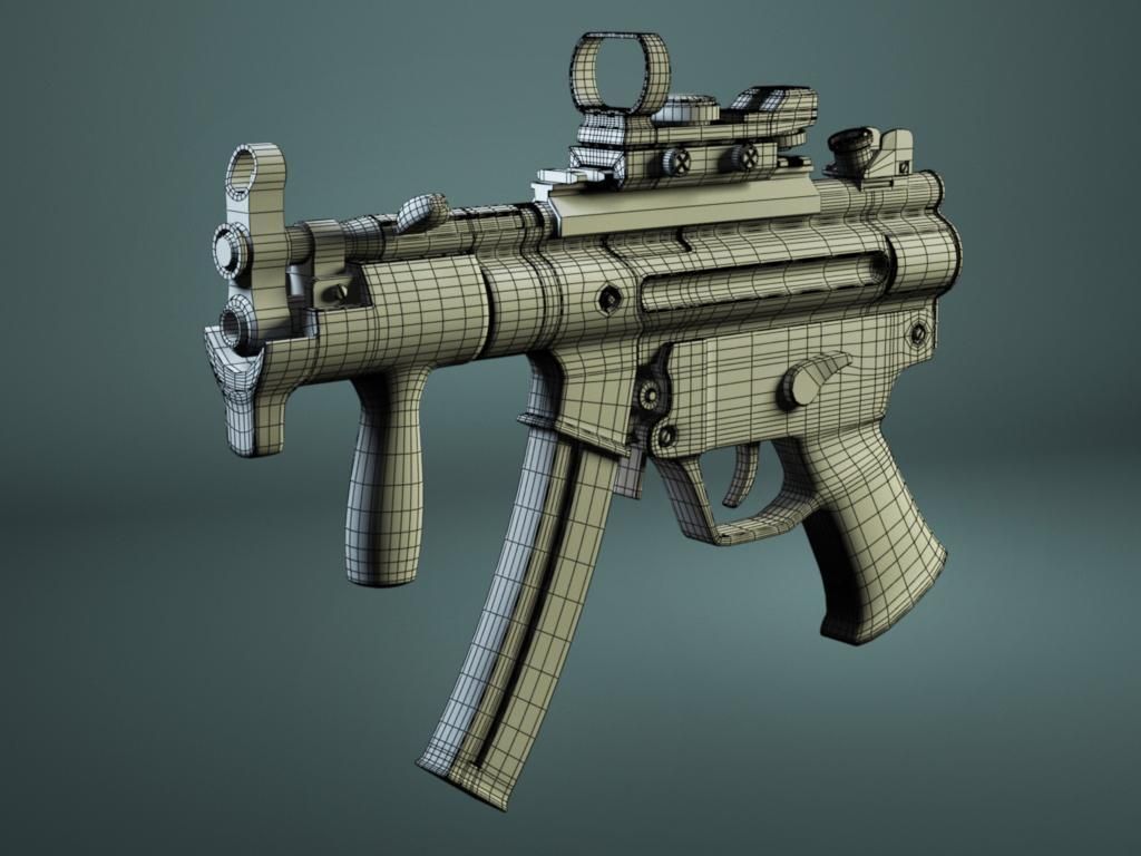 MP5K Tactical Sub-Machinegun free 3D model | CGTrader