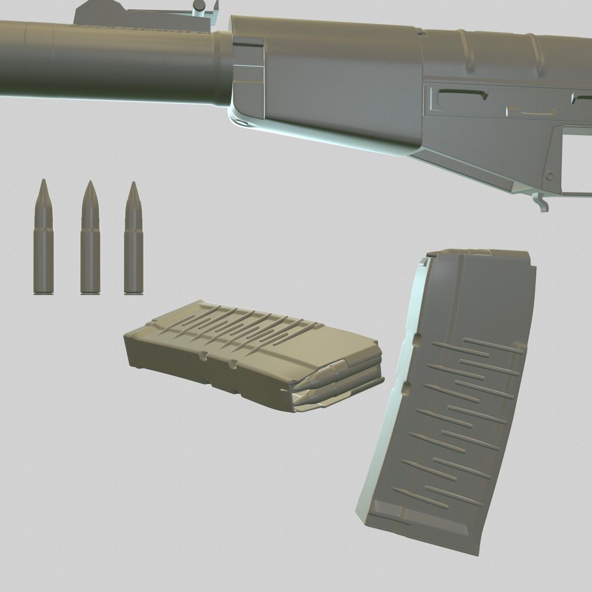 AS-VAL with bullets 3D model | CGTrader