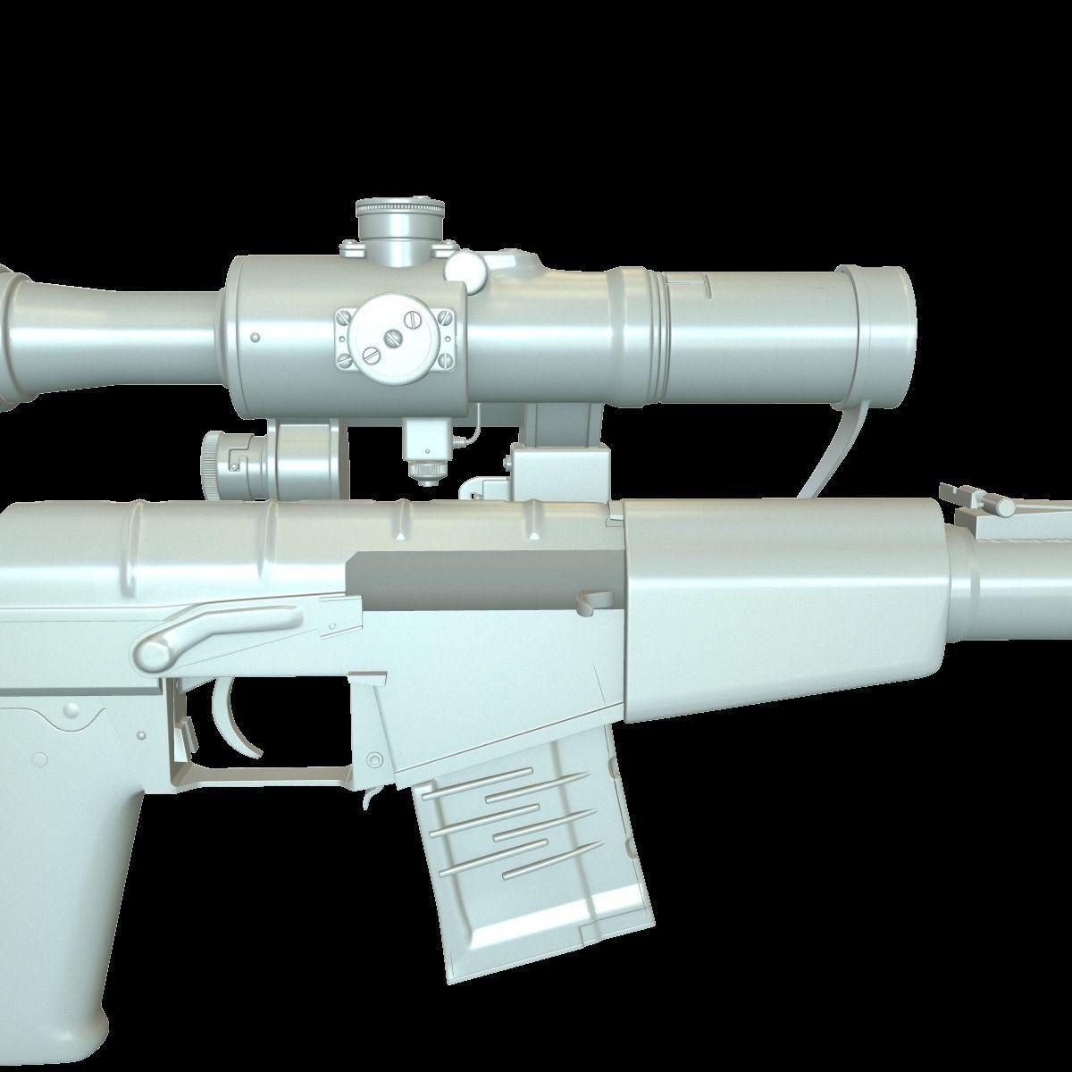 VSS with PSO-1 and bullets 3D model | CGTrader