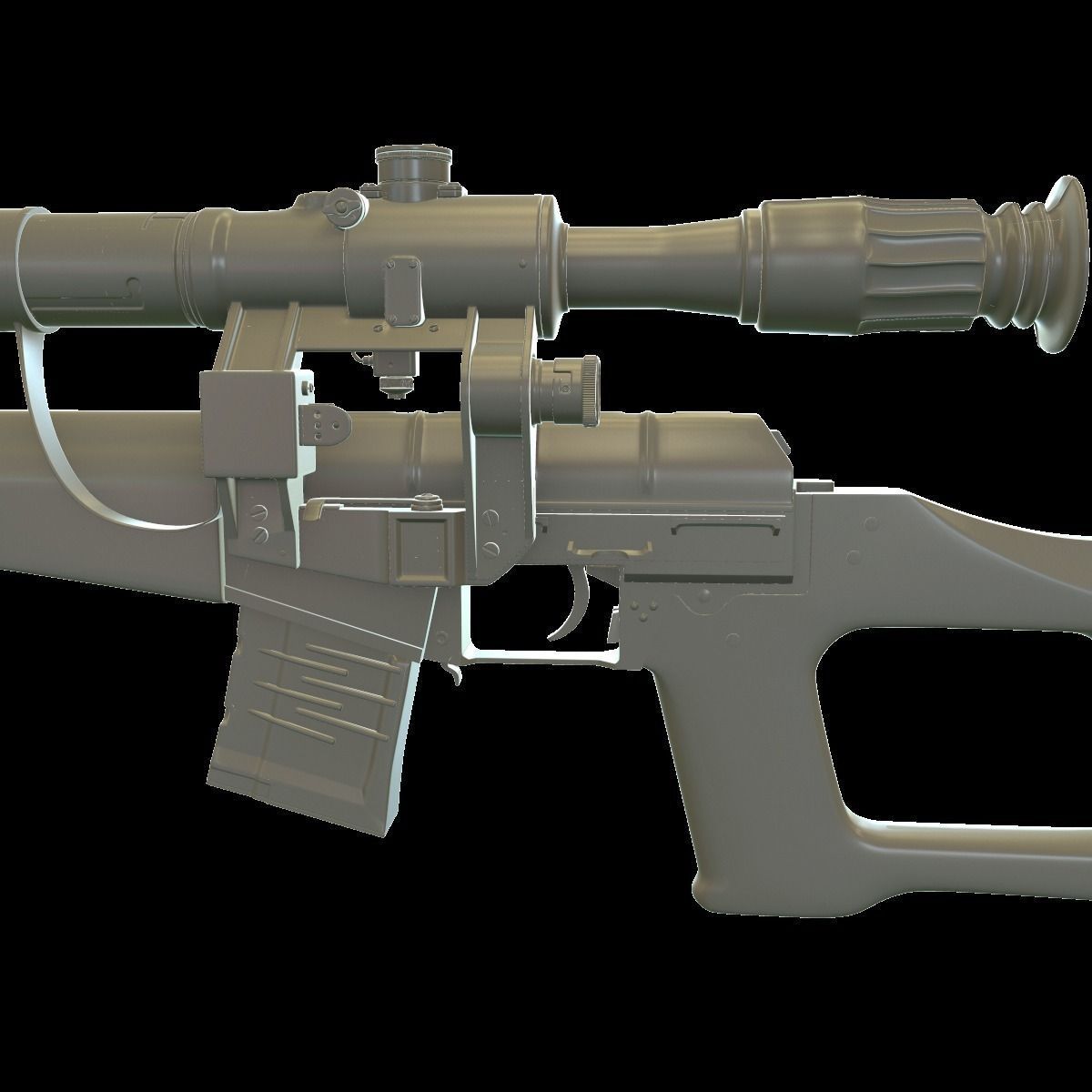 VSS with PSO-1 and bullets 3D model | CGTrader
