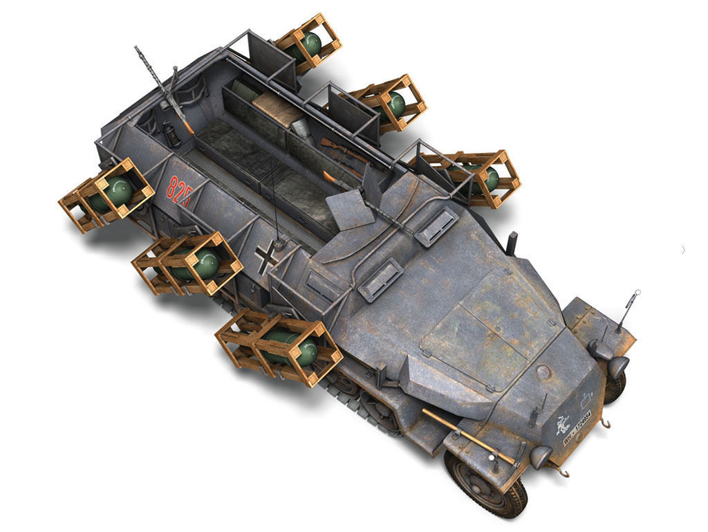 SD KFZ 251 1 - Ausf C - Stuka zu Fuss 3D model | CGTrader