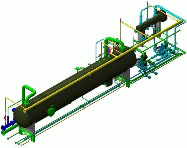 Horizontal Inlet Separator Package 3D model | CGTrader