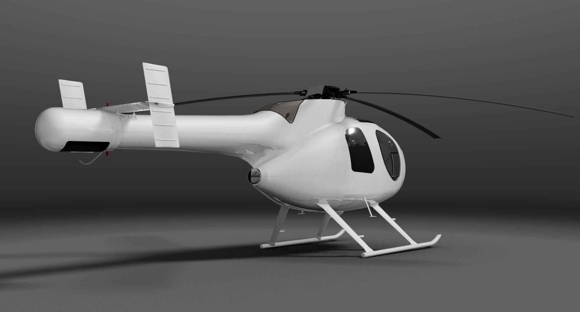 MD-500 Model 369D NOTAR Helicopter 3D Model MAX OBJ 3DS FBX C4D SKP ...