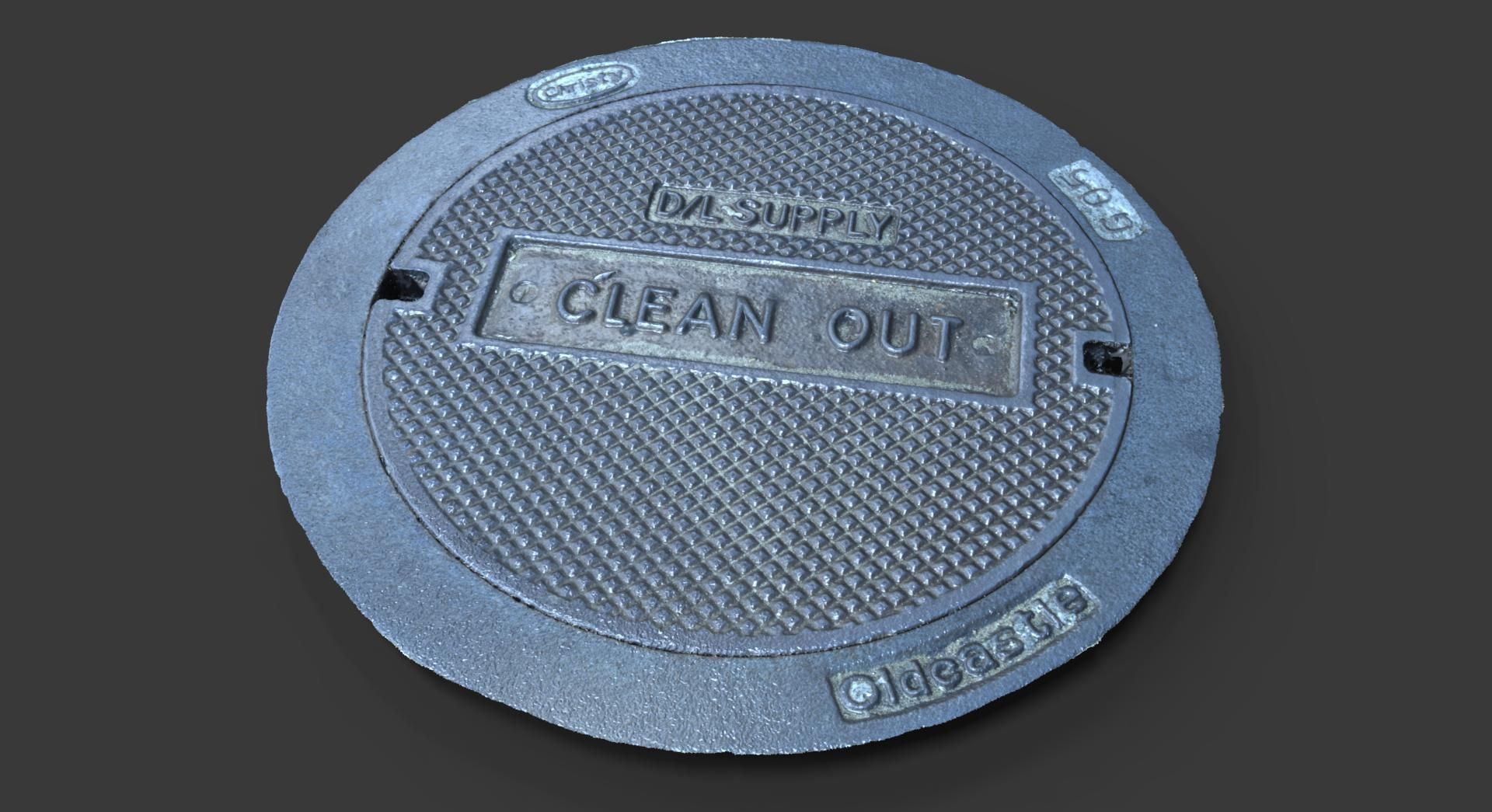 Clean Out Utility Cover 3D model | CGTrader