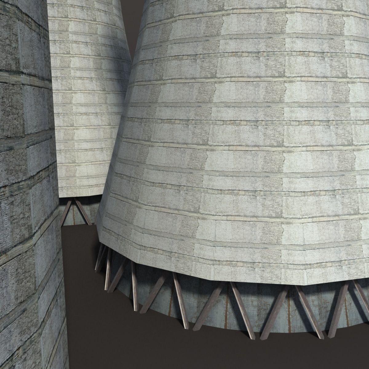 3D model Nuclear Chimney Low Poly 3d Model6 VR / AR / low-poly | CGTrader