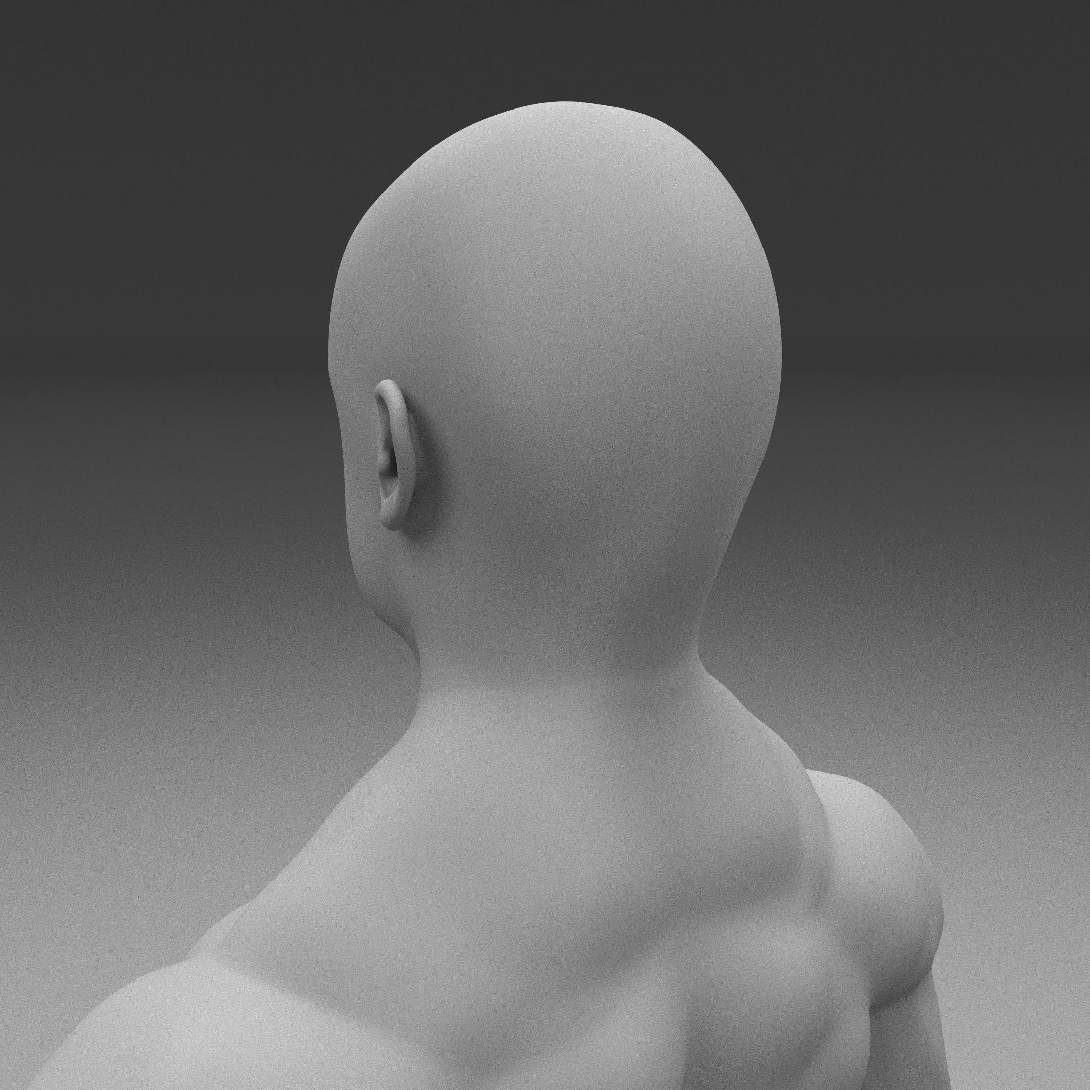 Muscular Human Male Clay Model 3D model | CGTrader