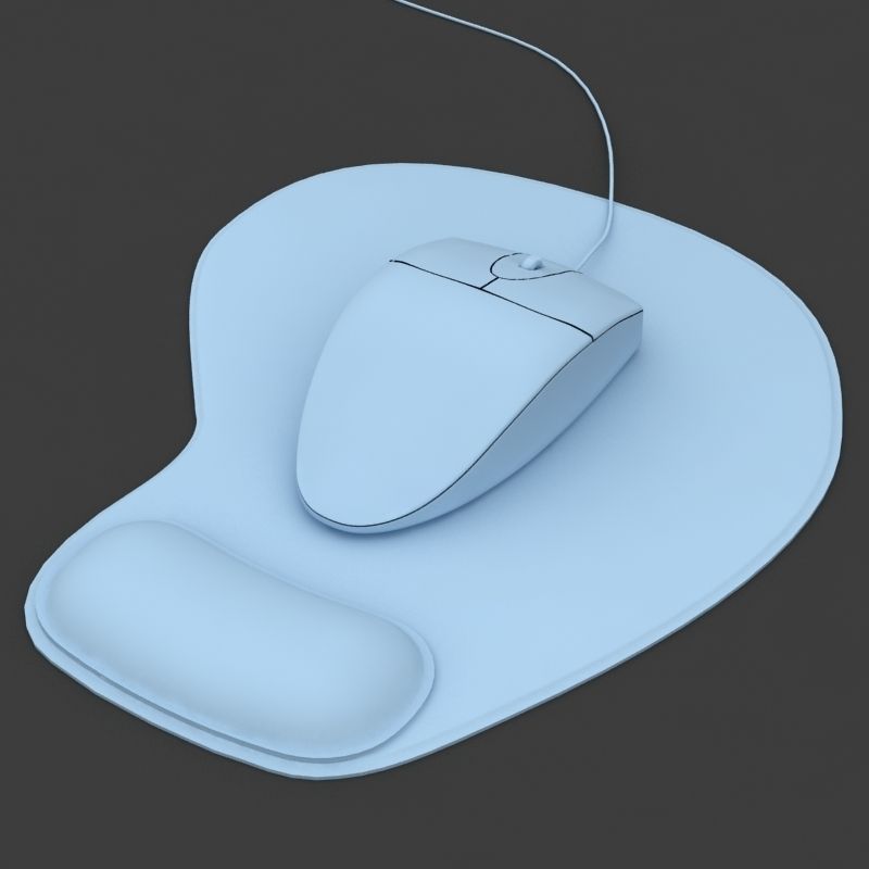 Mouse and Mouse Pad 3D model | CGTrader