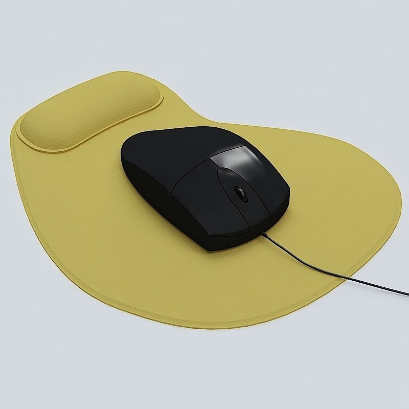 Mouse and Mouse Pad 3D model | CGTrader