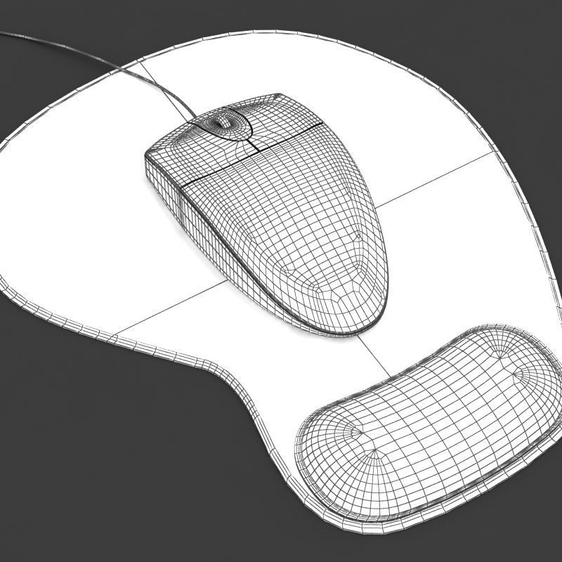 Mouse and Mouse Pad 3D model | CGTrader