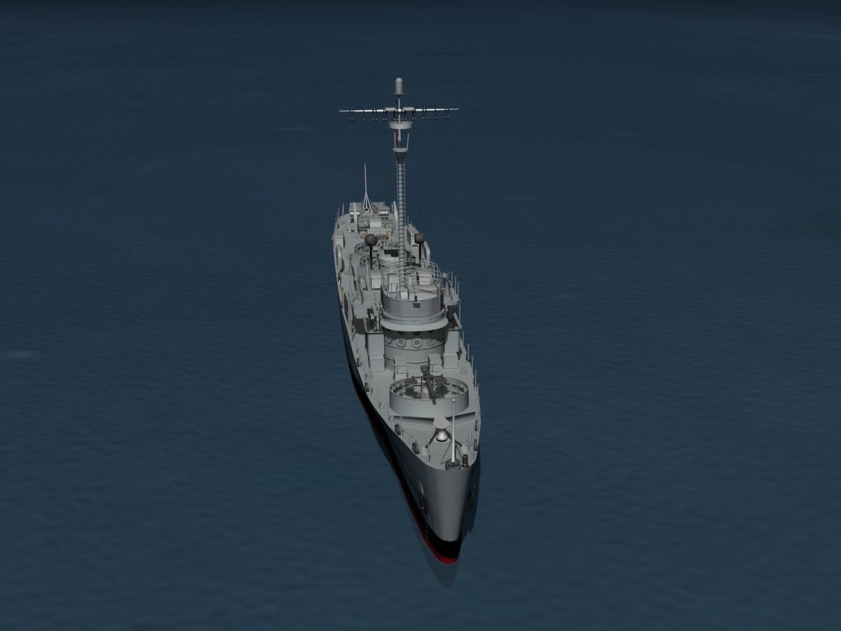 USS PC-1195 Submarine Chaser 3D model rigged | CGTrader