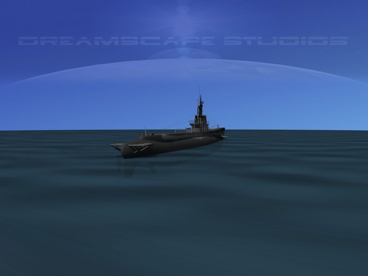 Balao Class Submarine USS Cisco SS290 3D model rigged | CGTrader