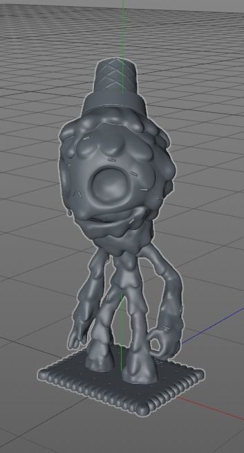 Ice Cream Creature 3D model 3D printable | CGTrader
