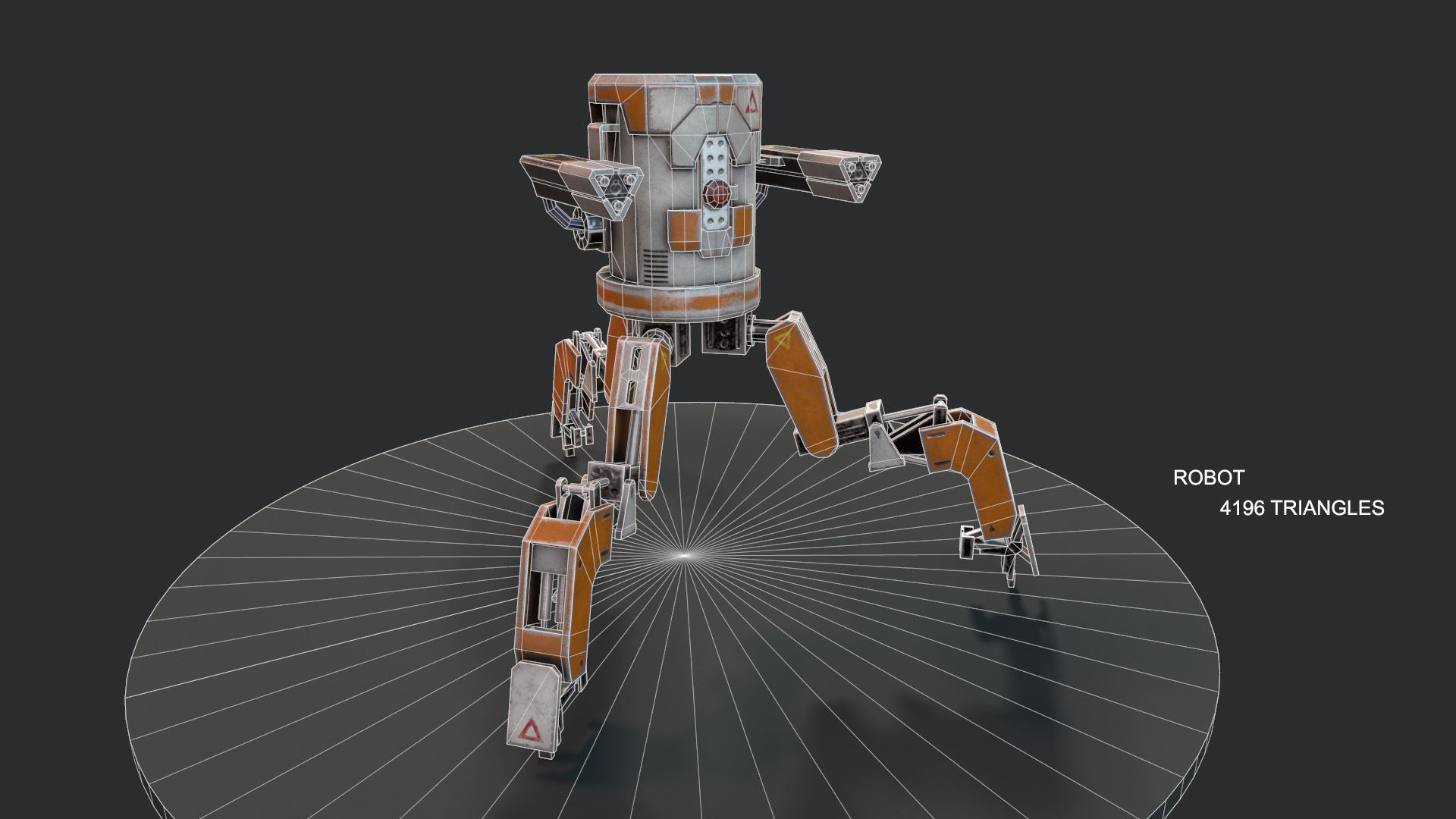 3D model Three legged Mech Robot VR / AR / low-poly | CGTrader
