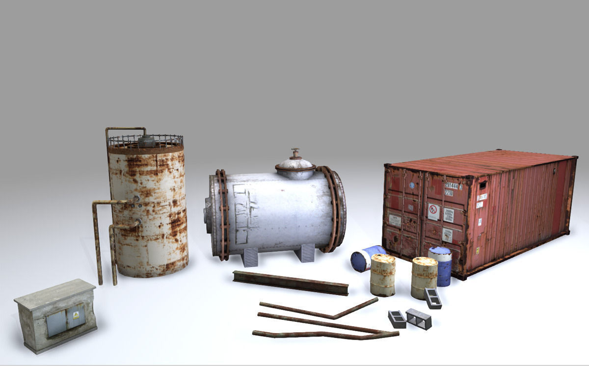 Industrial pack 3D model | CGTrader