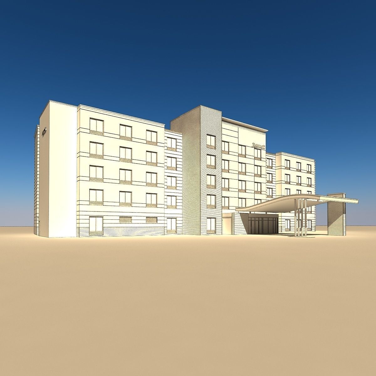 Hotel M2 3D model | CGTrader