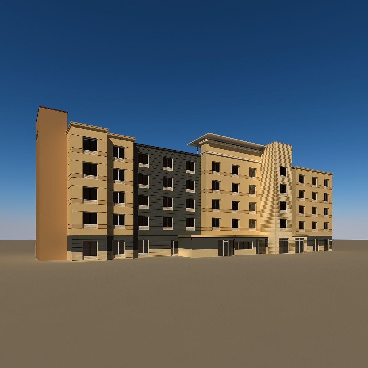 Hotel M2 3D model | CGTrader