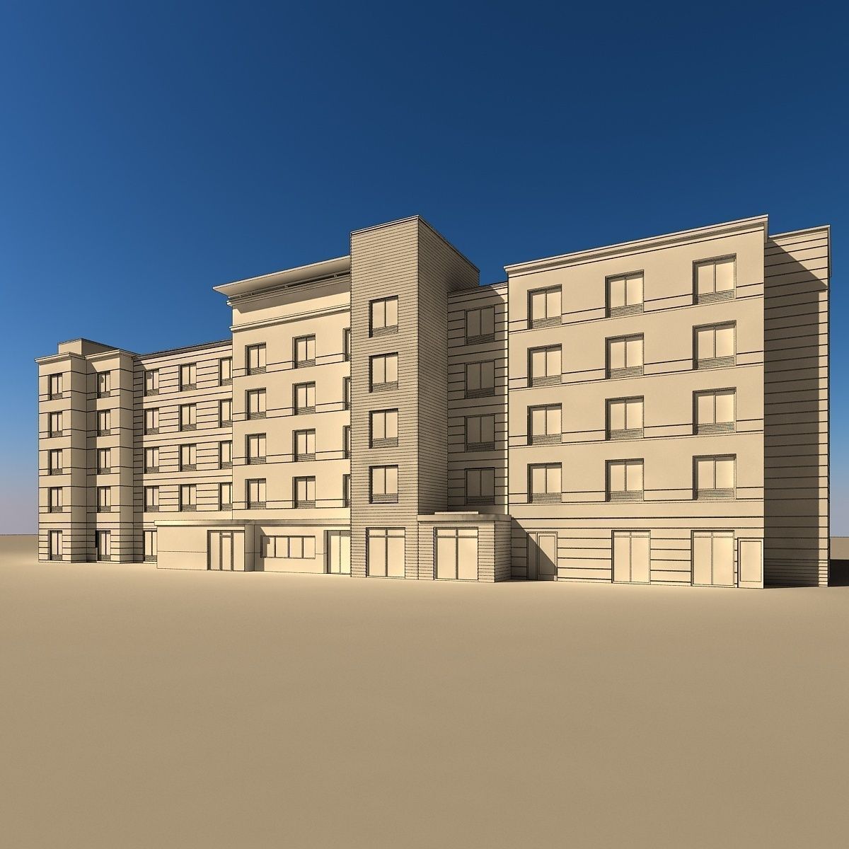 Hotel M2 3D model | CGTrader
