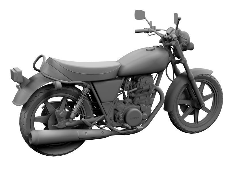 Yamaha SR500 1978 3D model | CGTrader
