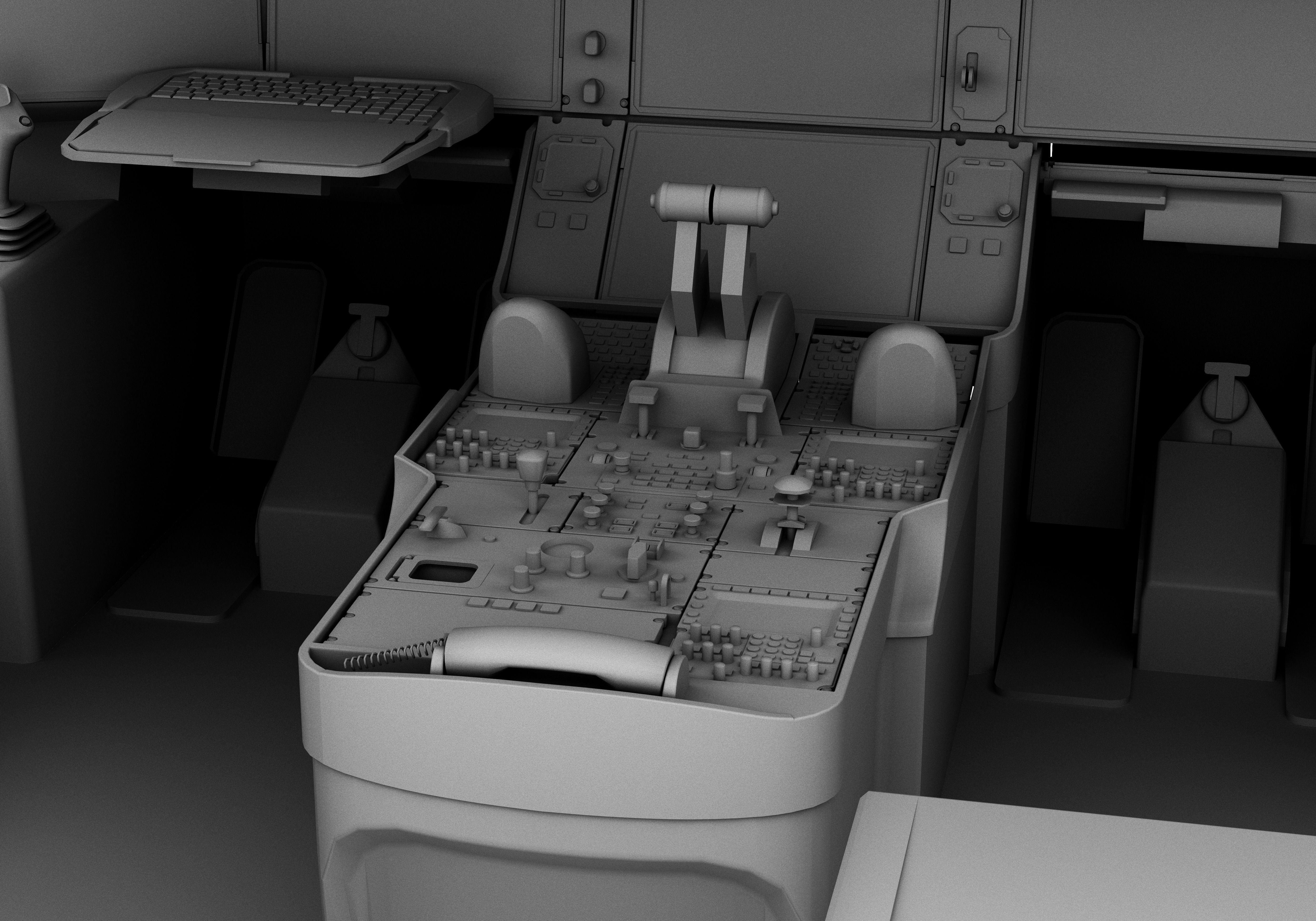 3D model Airbus A350-XWB Cockpit VR / AR / low-poly | CGTrader