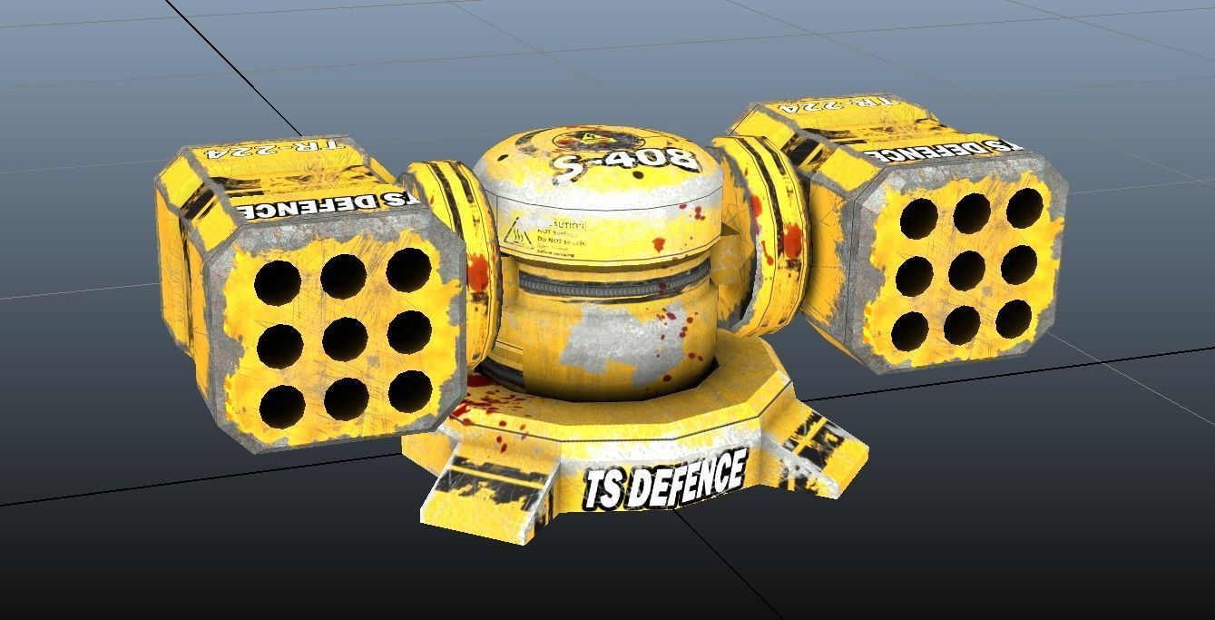 3D model Rocket Turrets VR / AR / low-poly animated | CGTrader