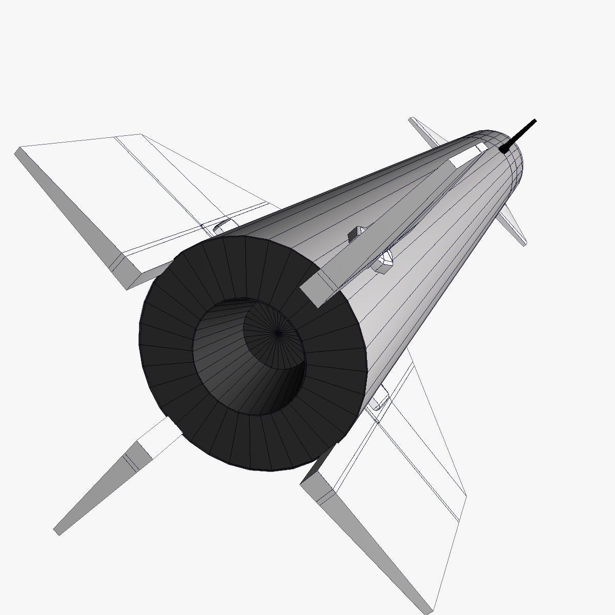 Al-Ababil rocket 3D model | CGTrader