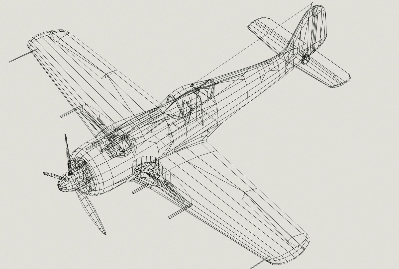 3D model Focke Fulf FW-190 VR / AR / low-poly | CGTrader