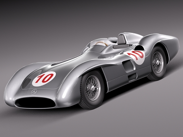 Mercedes Benz W196 Typ R 1954-1955 3D Model MAX OBJ 3DS FBX C4D LWO LW ...