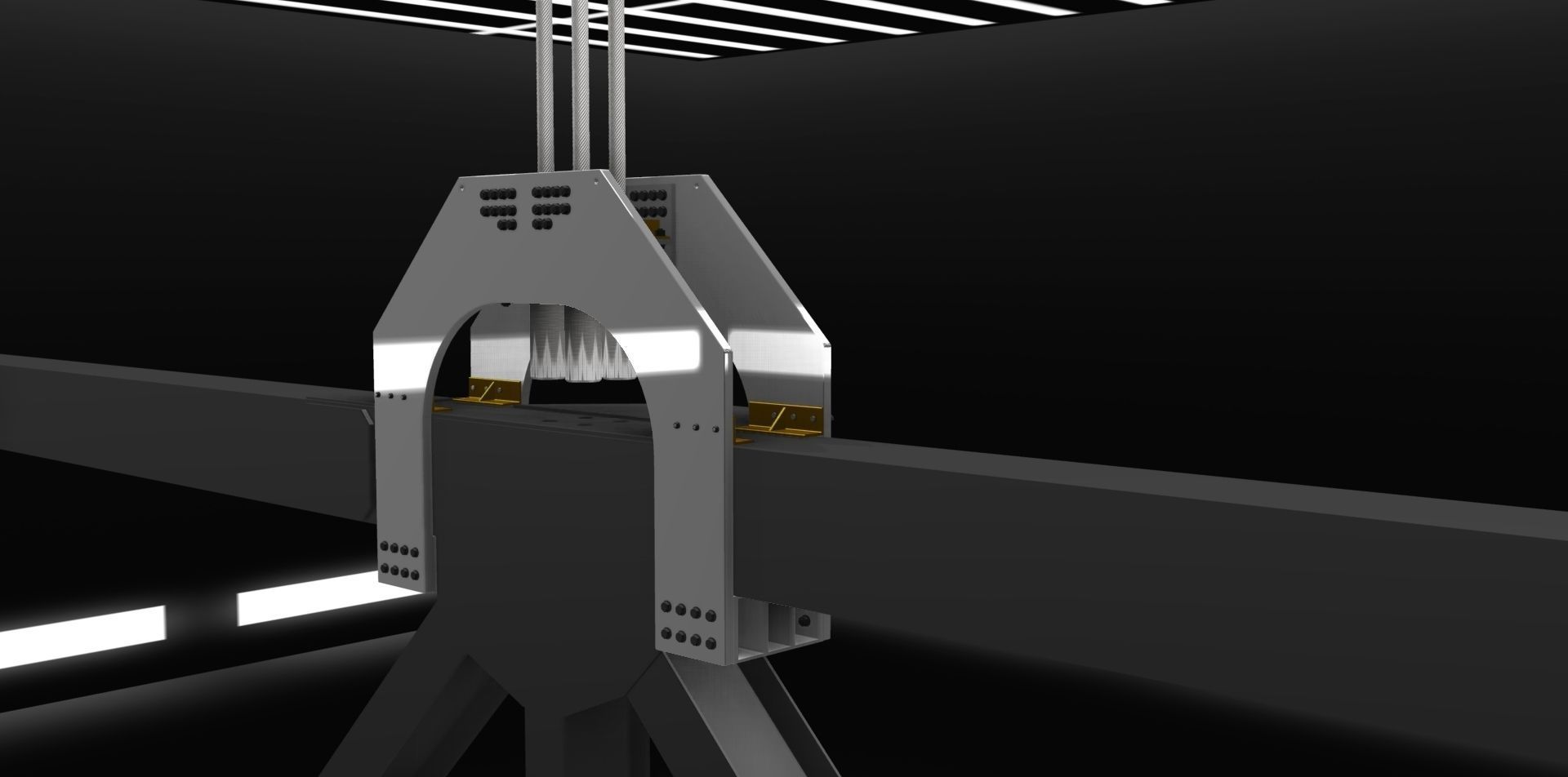 Suspension Bridge Cable-Deck Connection free 3D model | CGTrader